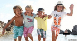 Oops, man's peen somehow turns up in children clothing line ad.