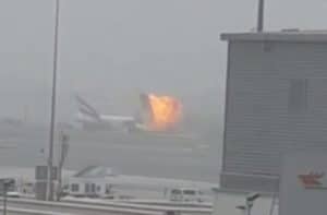 Photos: Why? Emirates plane crash lands at Dubai Airport