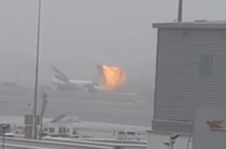 Photos: Why? Emirates plane crash lands at Dubai Airport