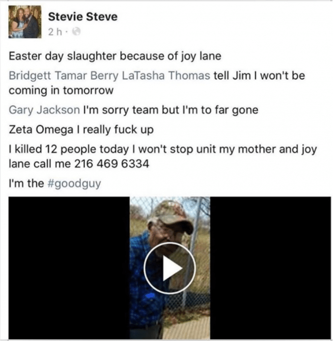 Watch: Steve ‘Stevie Steve’ Stephens kills victim on Facebook Live ...