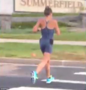 Colorado mad pooper jogger takes shxt on Cathy Budde’s front lawn