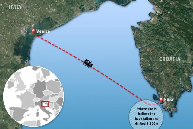 Kay Longstaff photos: British tourist survives falling off Croation cruise