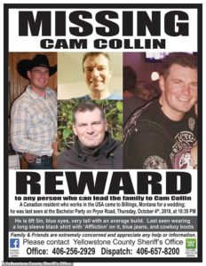 Cameron Collin: Missing Airdrie man found dead in Billings creek, Montana