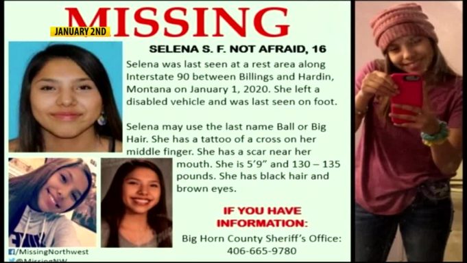 Selena Not Afraid found dead: Missing Montana native indigenous fatality