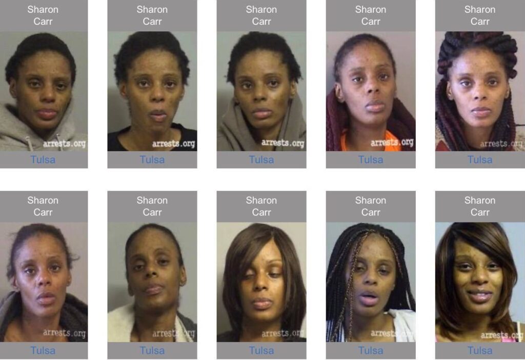 Sharon Carr Cheeto dust on teeth: OK woman arrested residential burglary