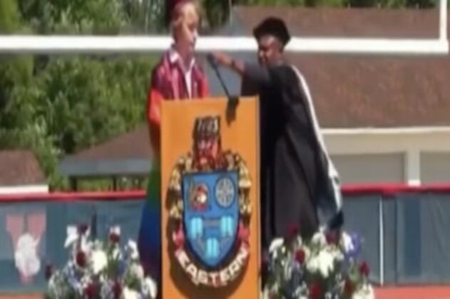 Bryce Dershem Voorhees gay valedictorian cut off during LGBT speech