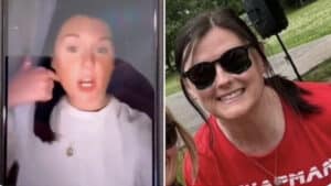 Annie Dunleavy CT teacher suspended threatening political foes