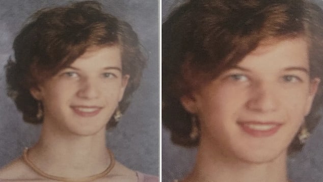 Yearbook photo of Robin Westman shows the first year of living as a woman