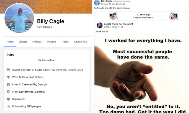 Billy Joe Cagle MAGA fanatic arrested scoping Atlanta airport for mass shooting
